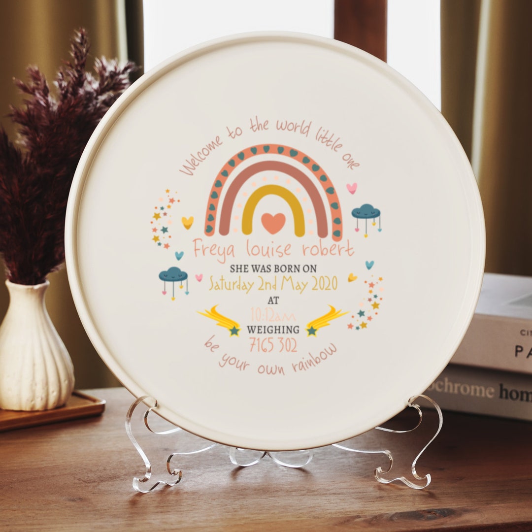 Personalized Ceramic Birthday Cake Plate, Custom Keepsake - Etsy