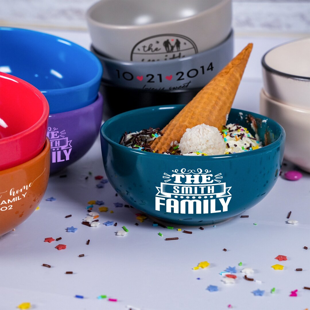 Housewarming Gift Personalized Ceramic Serving Bowl, Family Gifts ...