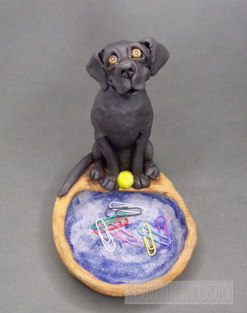 Ceramic Labrador Retriever Dog Sculpture Dish - Etsy