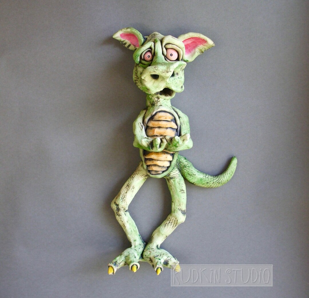 Dragon Ceramic Wall Sculpture and Holder - Etsy