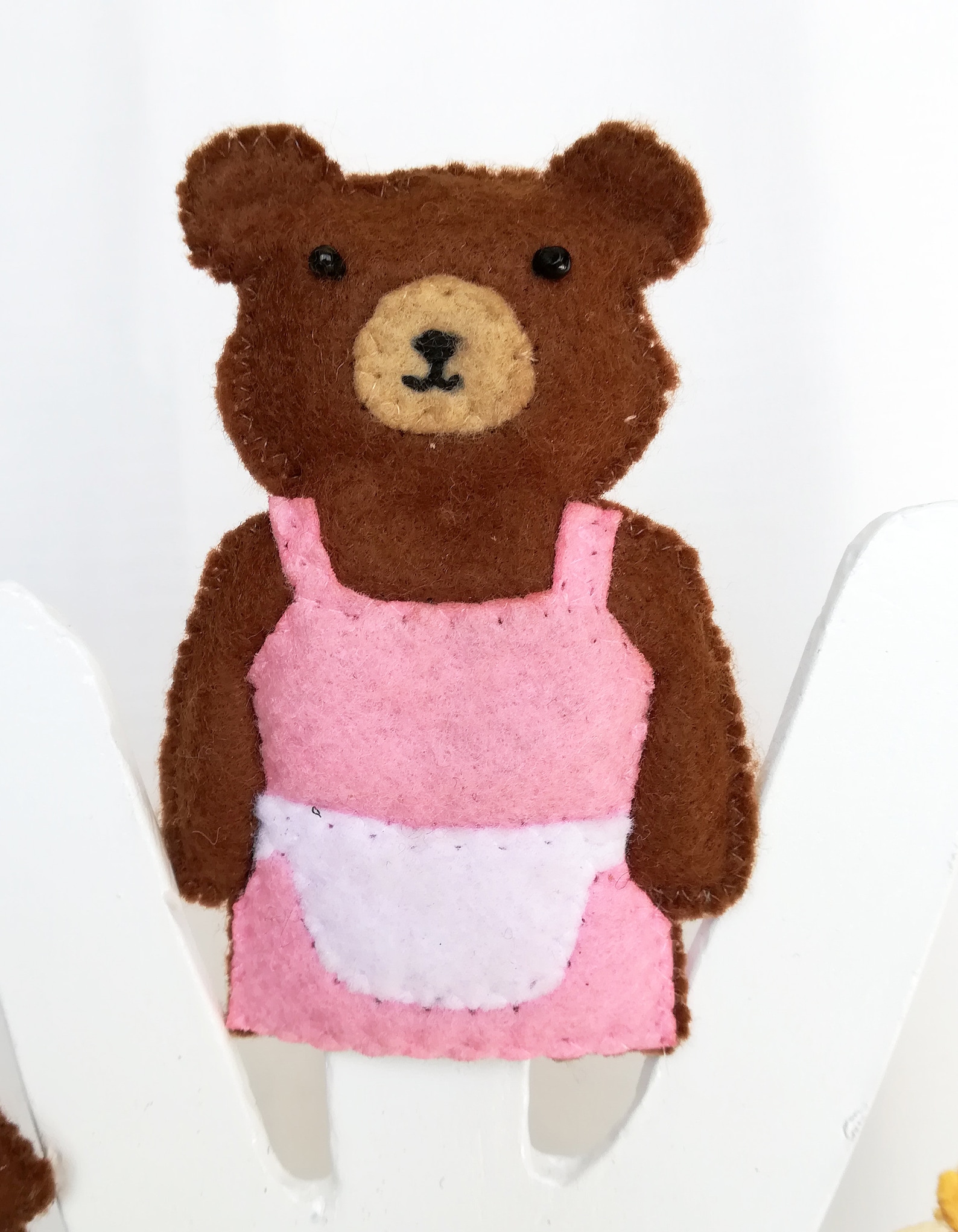 Goldilocks and the Three Bears Felt Finger Puppet PDF Pattern and Step ...