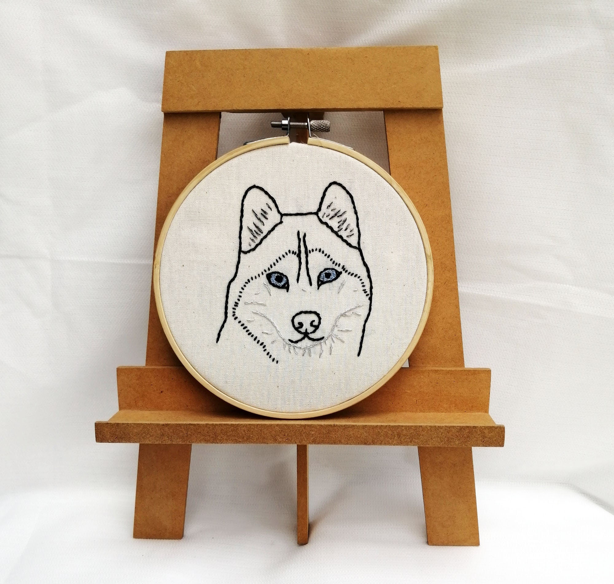 HUSKY Dog Hand Embroidery PDF Pattern Easy Beginner Hoop | Etsy