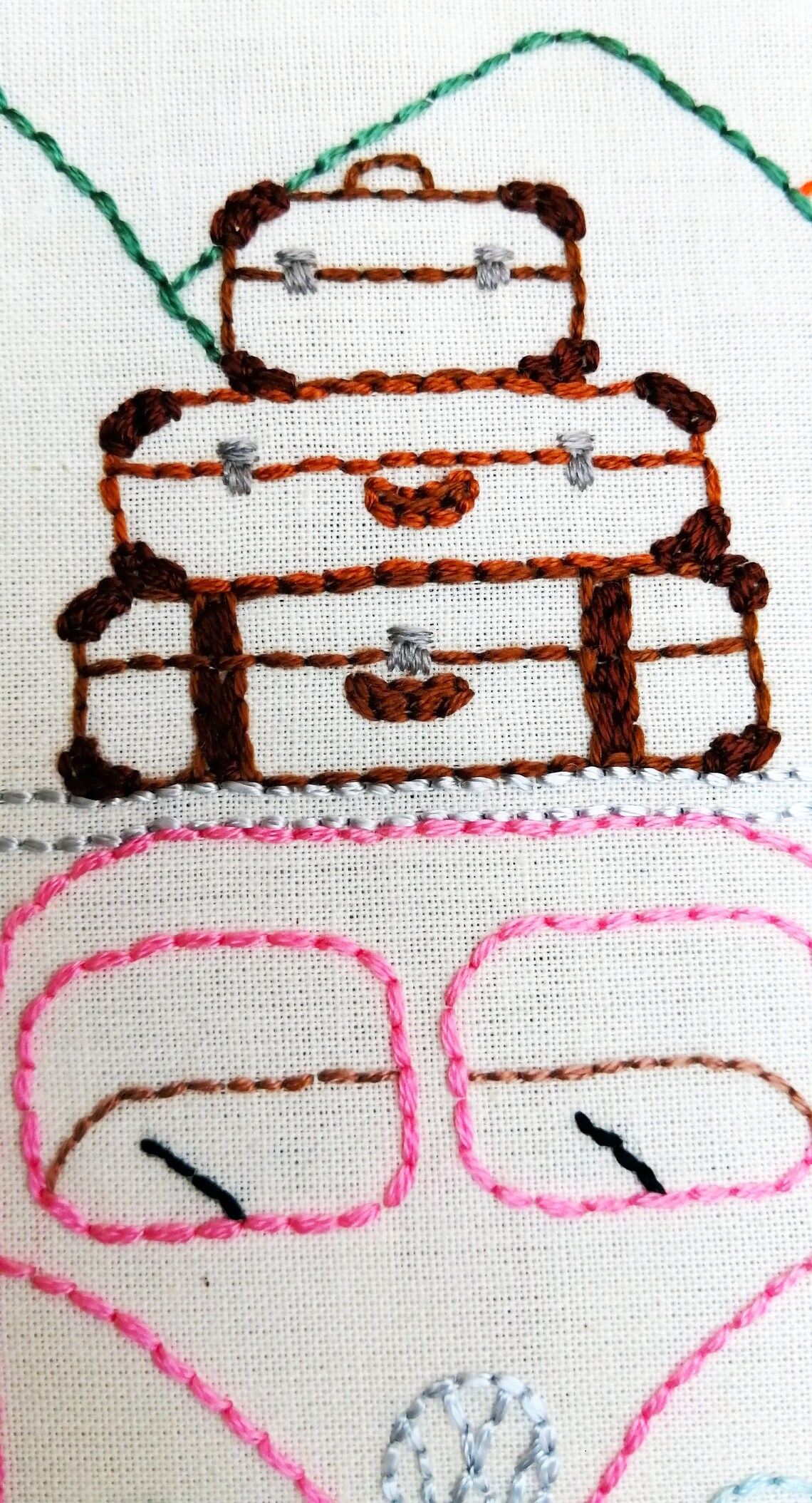 VANLIFE - VW Van With Luggage in Nature Setting Hand Embroidery PDF ...