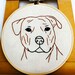 STAFFY Dog Hand Embroidery PDF Pattern, Easy Beginner Hoop Embroidery ...