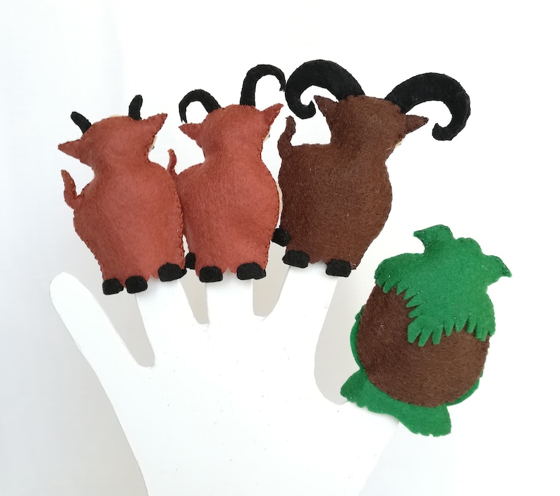 Three Billy Goats Gruff Felt Finger Puppet PDF Pattern and - Etsy