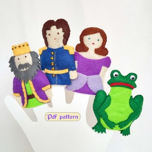 The Princess and the Frog Felt Finger Puppet PDF Pattern and Step by ...