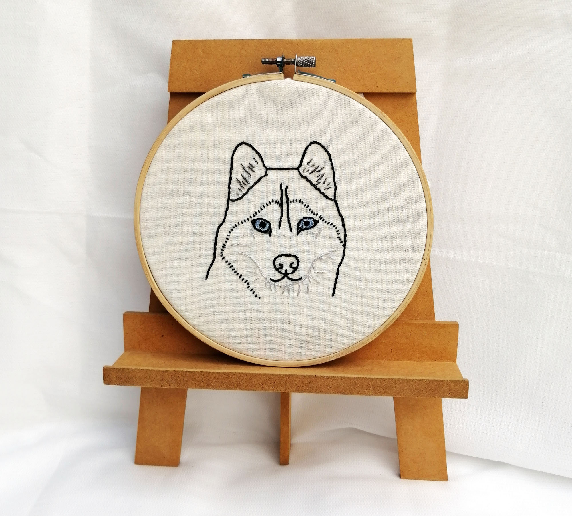 HUSKY - Dog Hand Embroidery PDF Pattern, Easy Beginner Hoop Embroidery ...