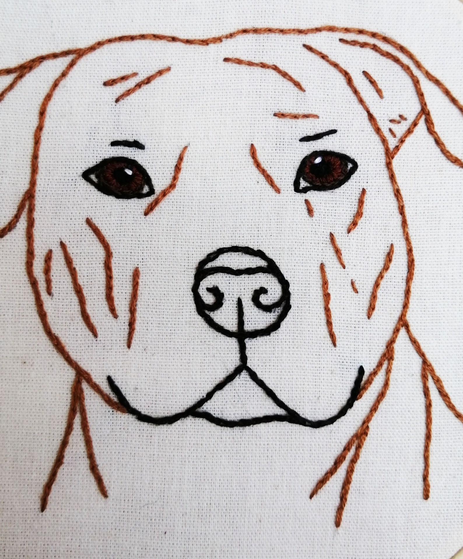 STAFFY Dog Hand Embroidery PDF Pattern, Easy Beginner Hoop Embroidery ...
