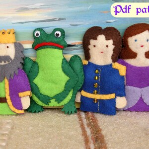 The Princess and the Frog Felt Finger Puppet PDF Pattern and Step by ...