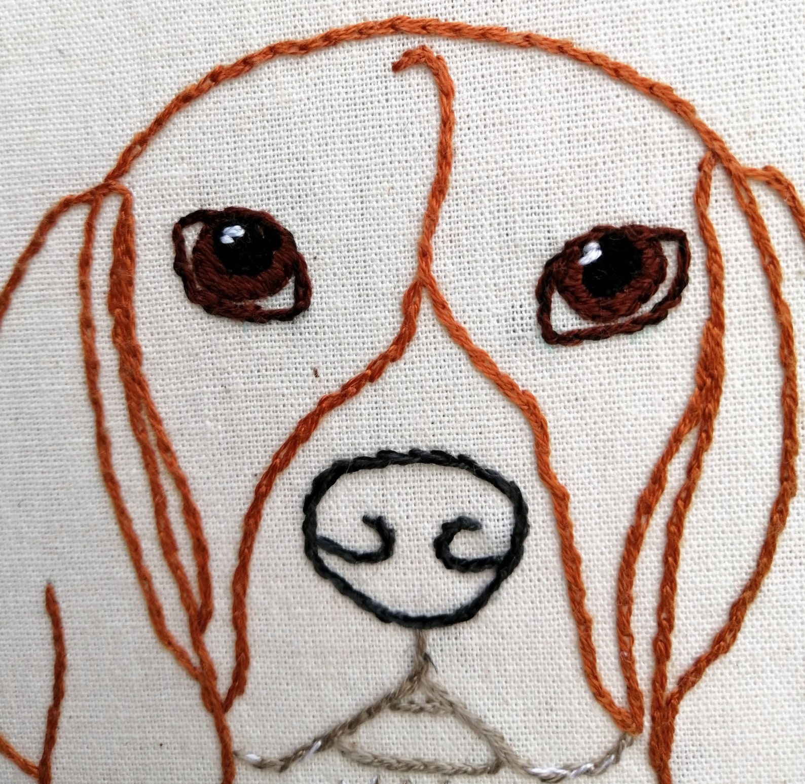 BEAGLE Dog Hand Embroidery PDF Pattern Easy Beginner Hoop | Etsy