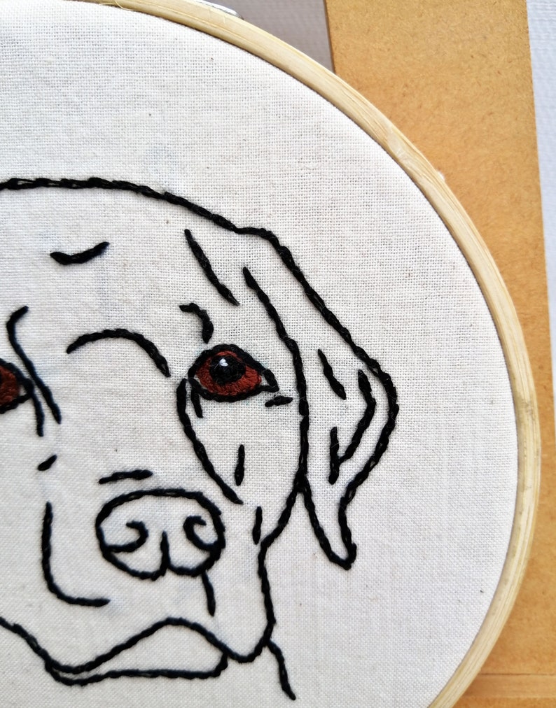 LABRADOR Dog Hand Embroidery PDF Pattern Easy Beginner Hoop - Etsy