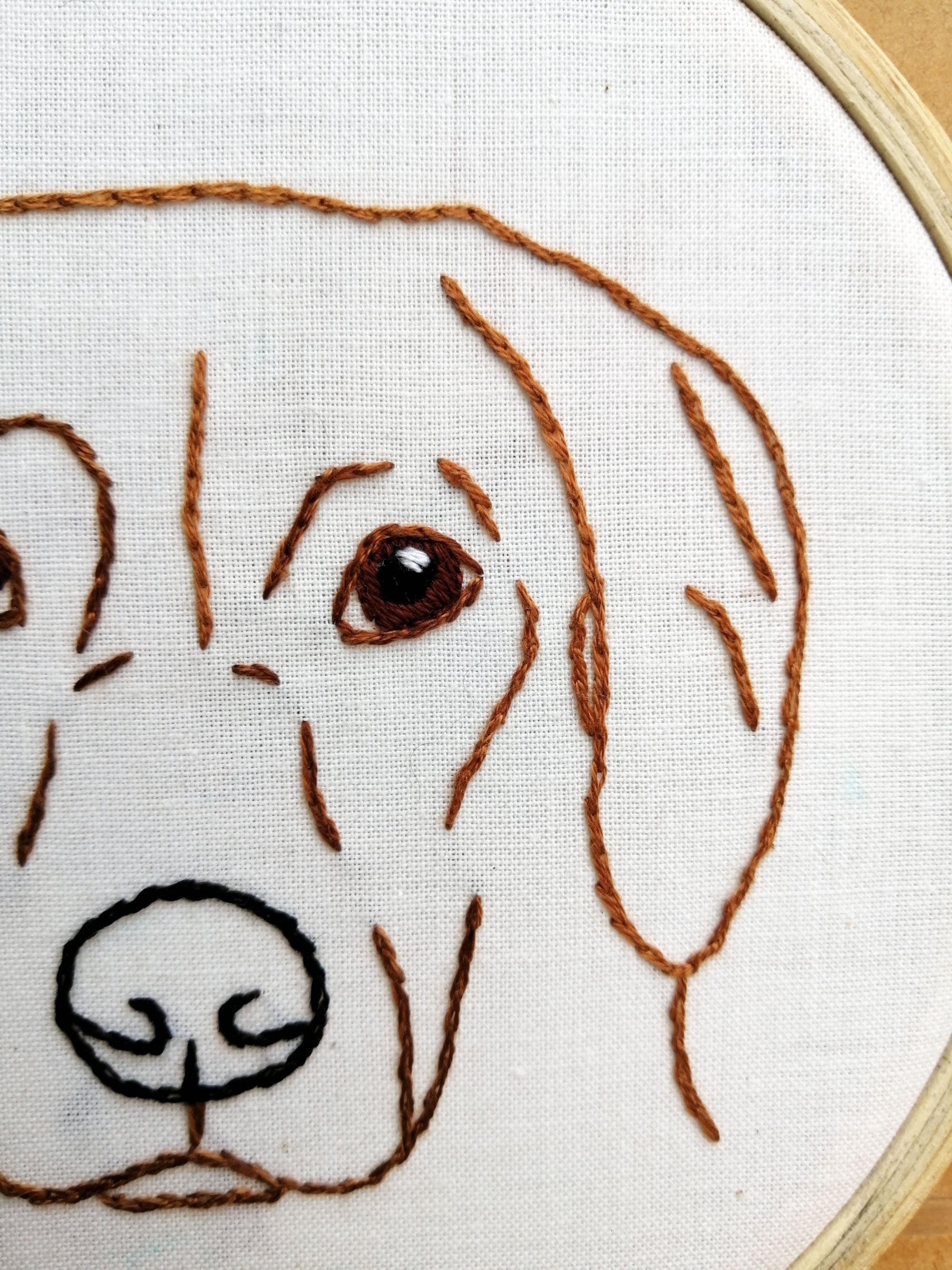 RHODESIAN RIDGEBACK Dog Hand Embroidery PDF Pattern, Easy Beginner ...
