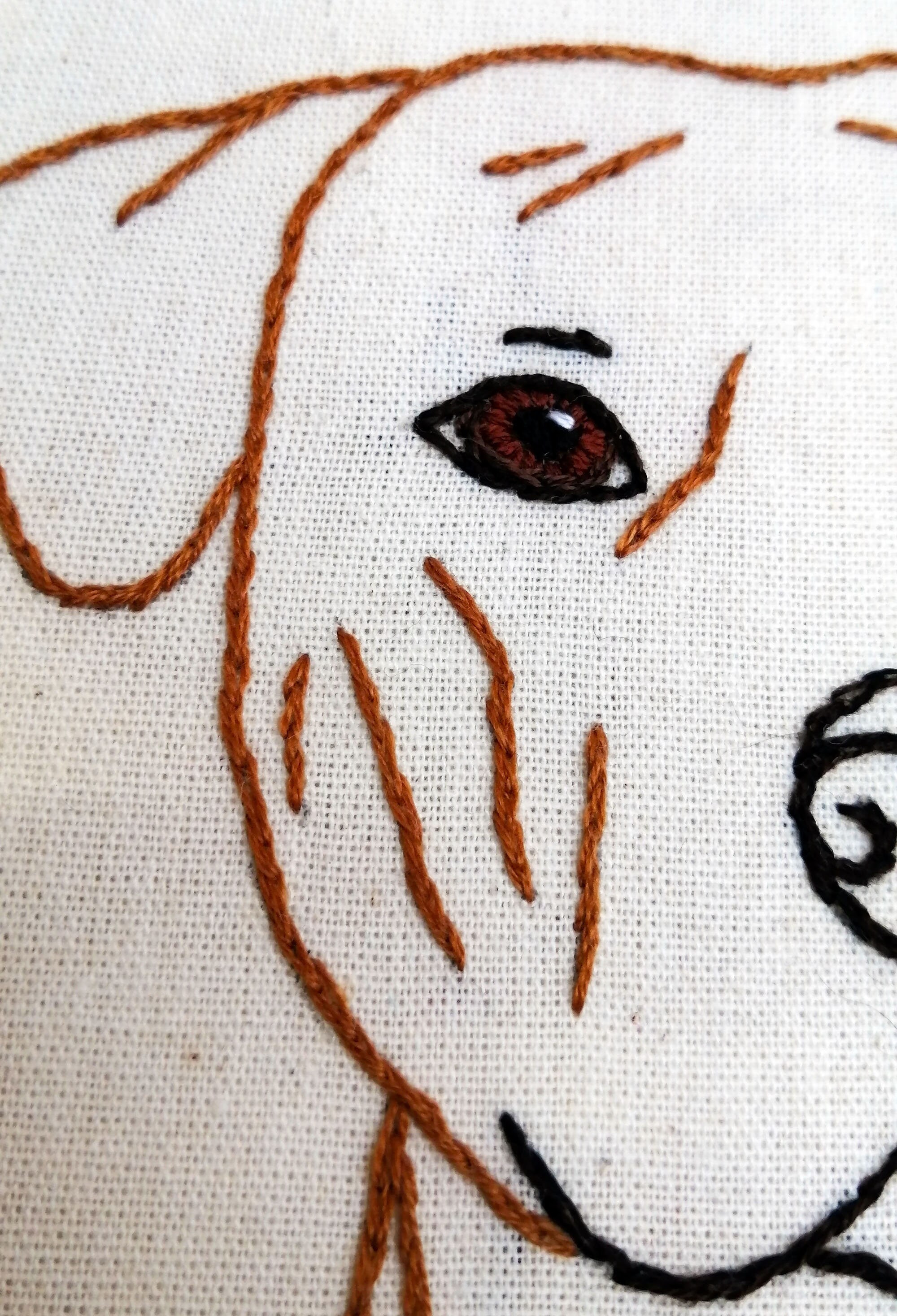 STAFFY Dog Hand Embroidery PDF Pattern Easy Beginner Hoop - Etsy Canada