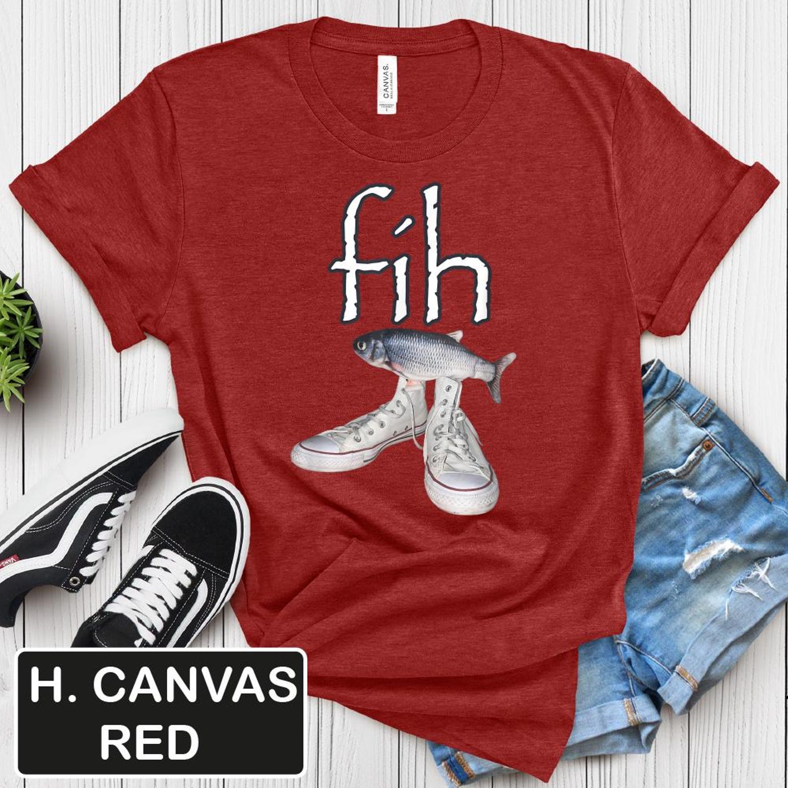 Fih Shirt, Fih Shoes Fish Shirt, Funny Misspelled Fish Meme Unisex Tee ...