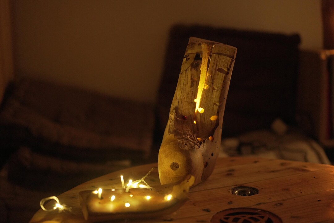 Termites Style Christmas Log Lamp - Etsy