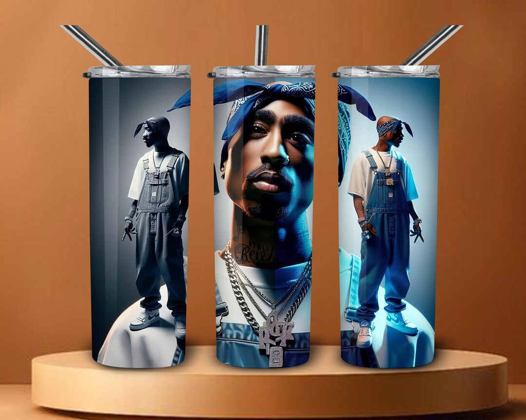 Tupac Shakur Skinny Tumbler 20oz PNG File Digital Download, Tupac Music ...