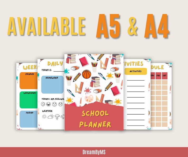 Printable School Planner - Etsy