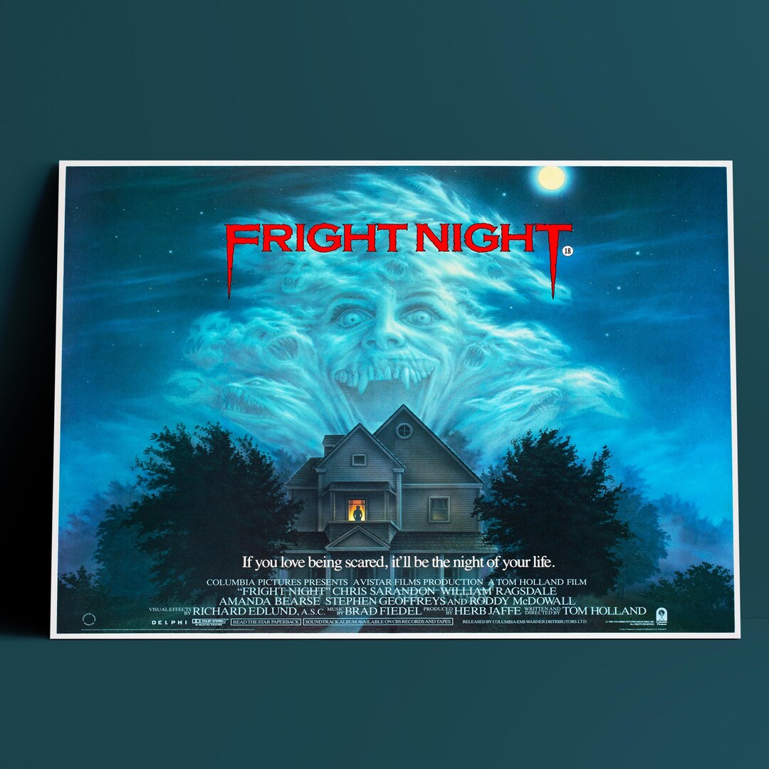 Fright Night Movie Poster Vintage Fright Night Film Poster Fright Night ...