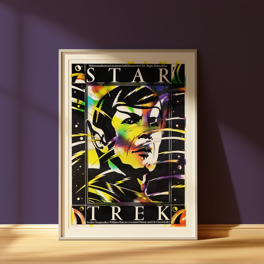 Star Trek Movie Poster German Star Trek Vintage Movie Poster Star Trek ...