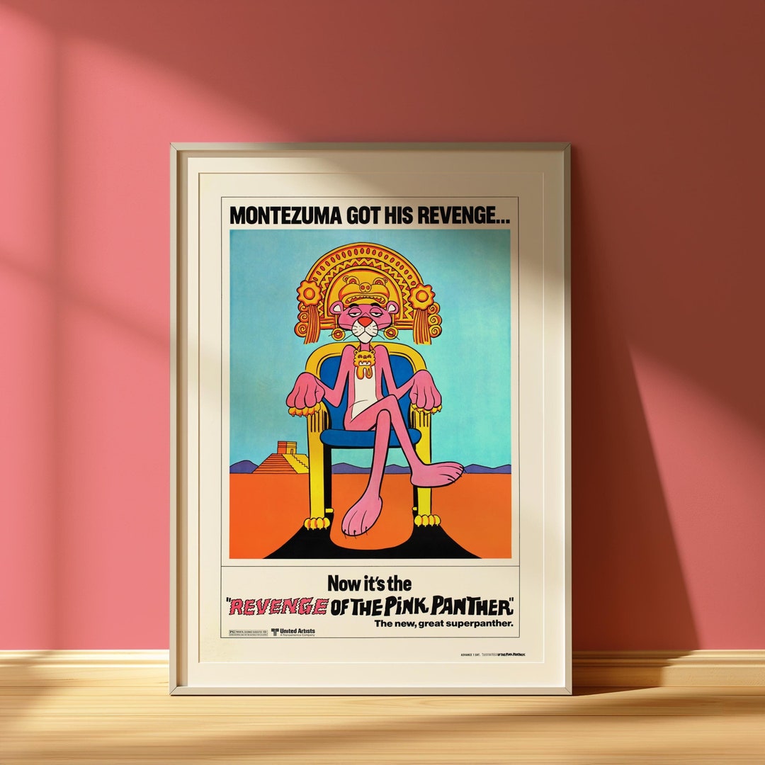 Pink Panther Vintage Movie Poster Pink Panther Poster Retro Movie Decor ...