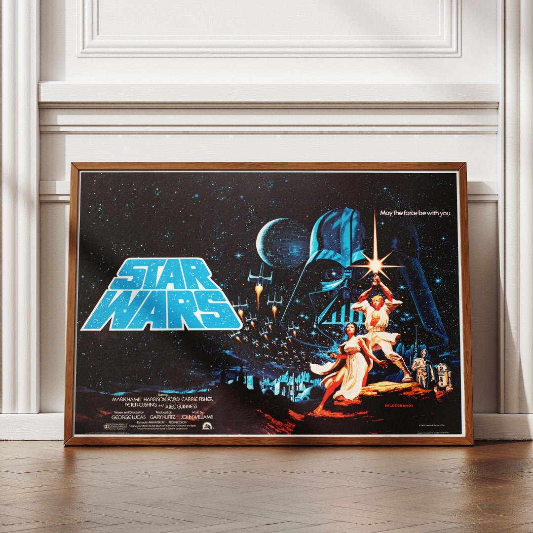 Vintage Star Wars Poster UK Star Wars Movie Poster Retro Movie Decor ...