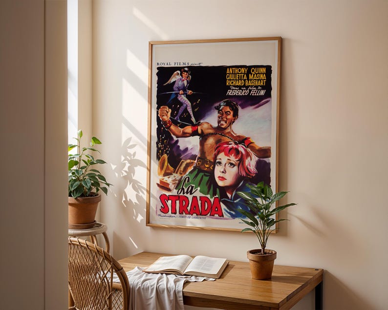La Strada Movie Poster Belgian La Strada Poster Federico Fellini Movie ...