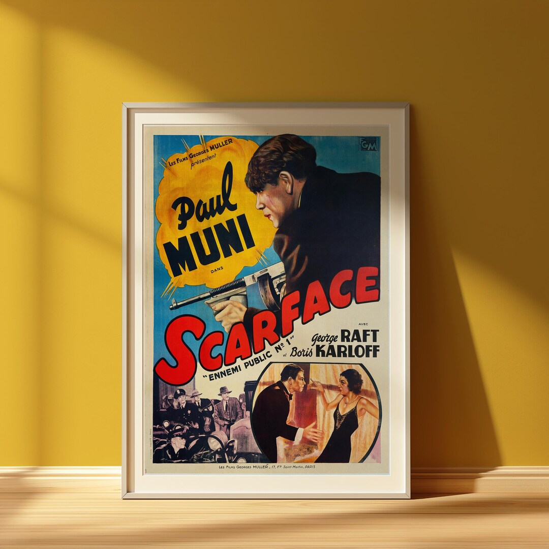 1932 Scarface Movie Poster Retro Gangster Movie Poster Art Print ...