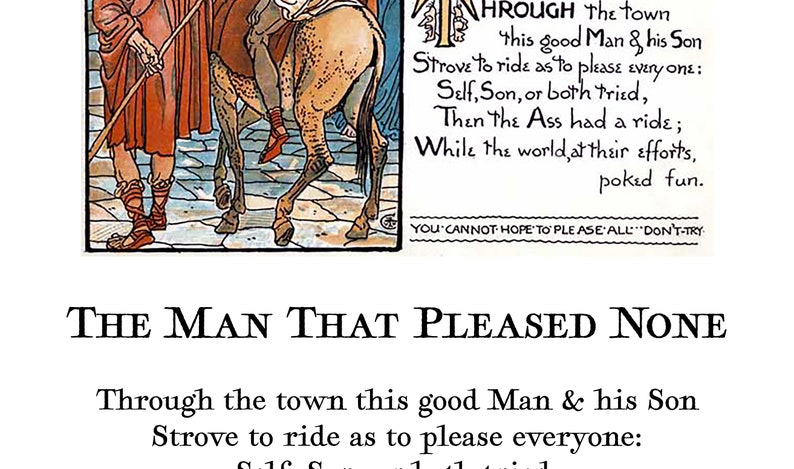 Aesop's Fables Man That Pleased None Greek Tale Myth - Etsy