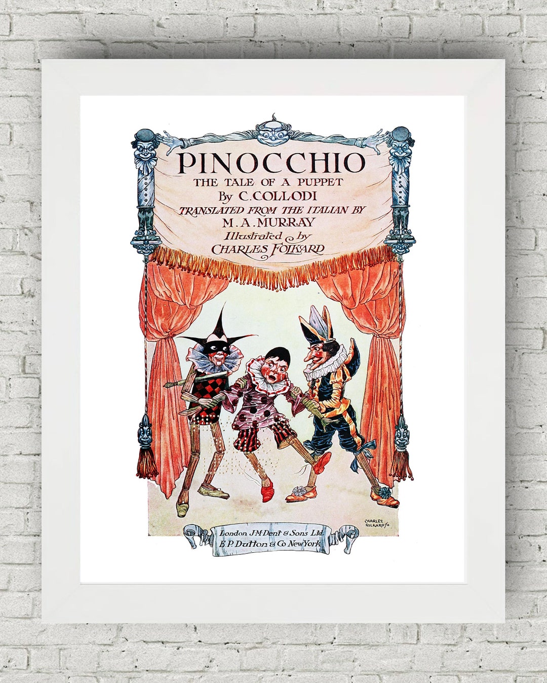 Pinocchio, Cover Art, Vintage Art, Fairy Tale Art, Antique Illustration ...