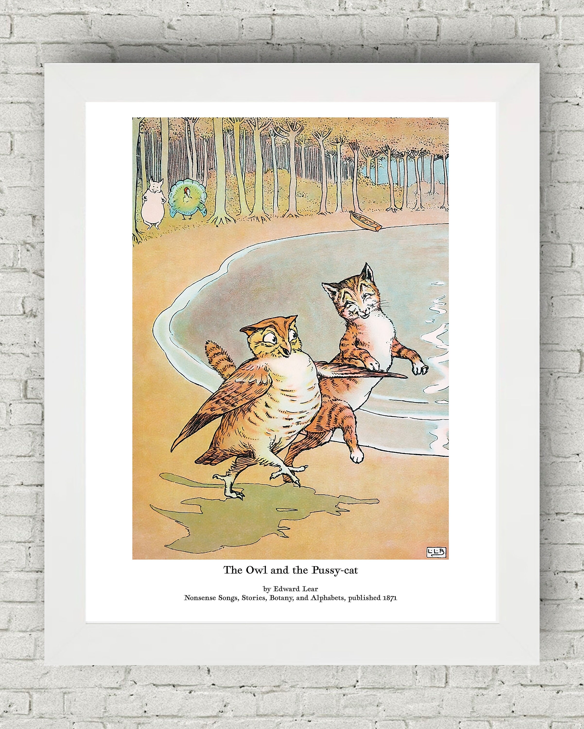 The Owl and the Pussycat, Fairy Tale, Poems Childrens Decor Kids Room ...