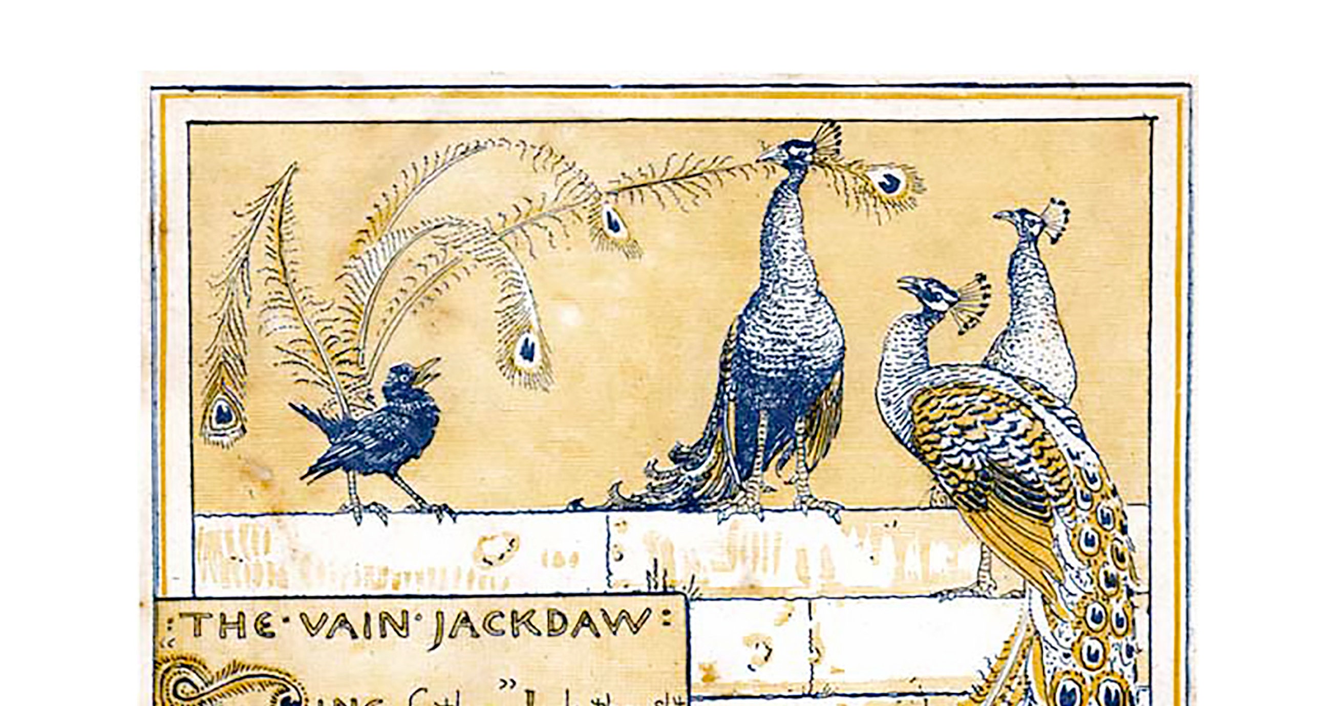 Aesop Fables Vain Jackdaw Greek Tale Myth Baby Room - Etsy