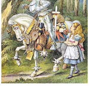 Alice and the White Knight Wonderland Decor Digital - Etsy