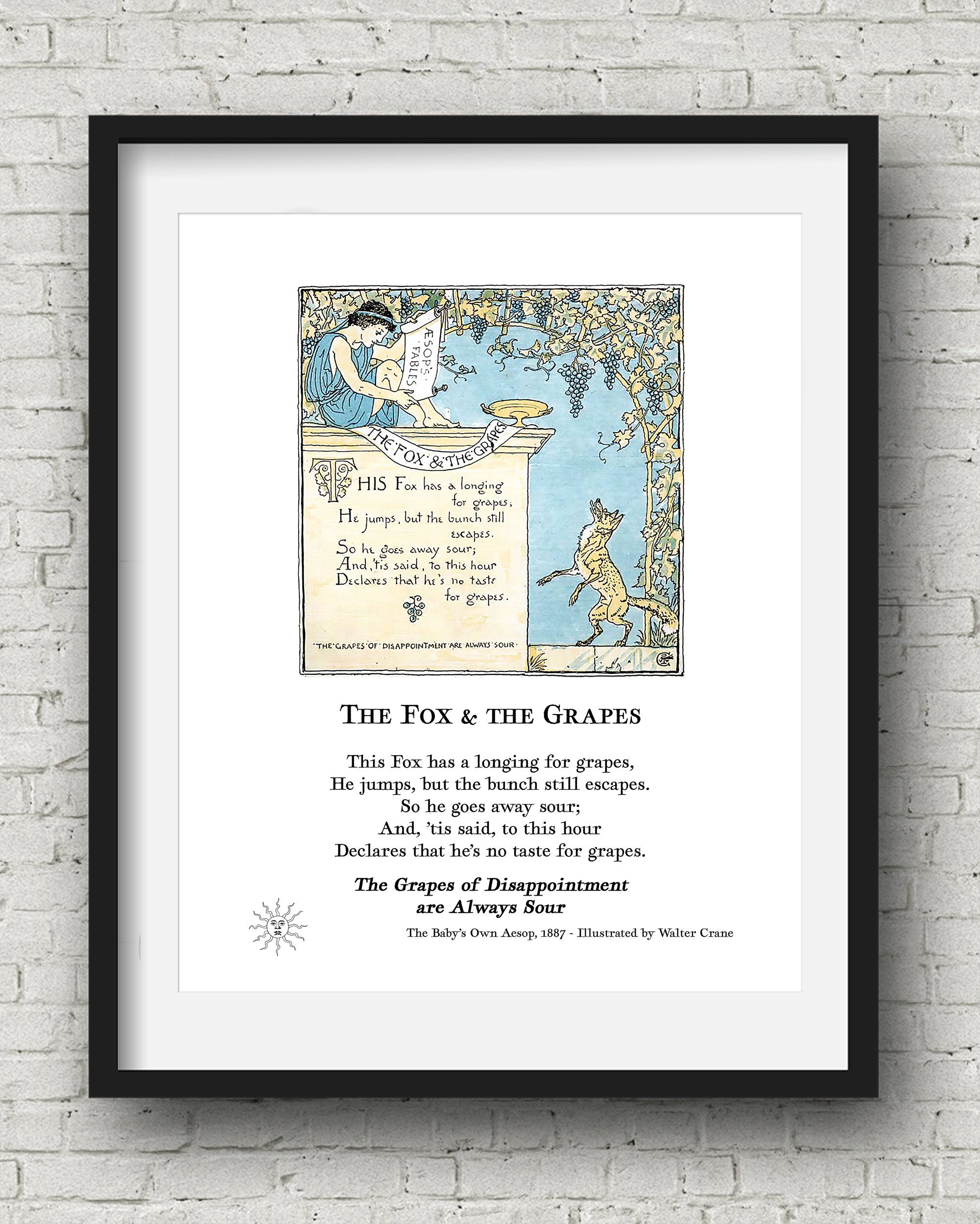 Aesop's Fables the Fox & Grapes Greek Tale Myth Baby - Etsy