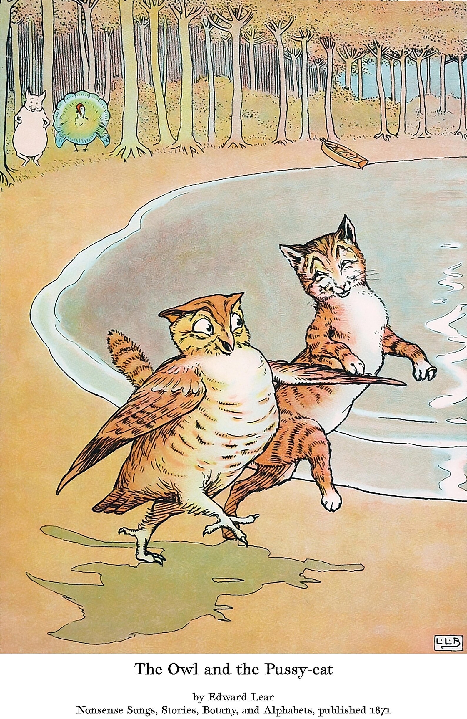 The Owl and the Pussycat Fairy Tale Poems Childrens Decor - Etsy