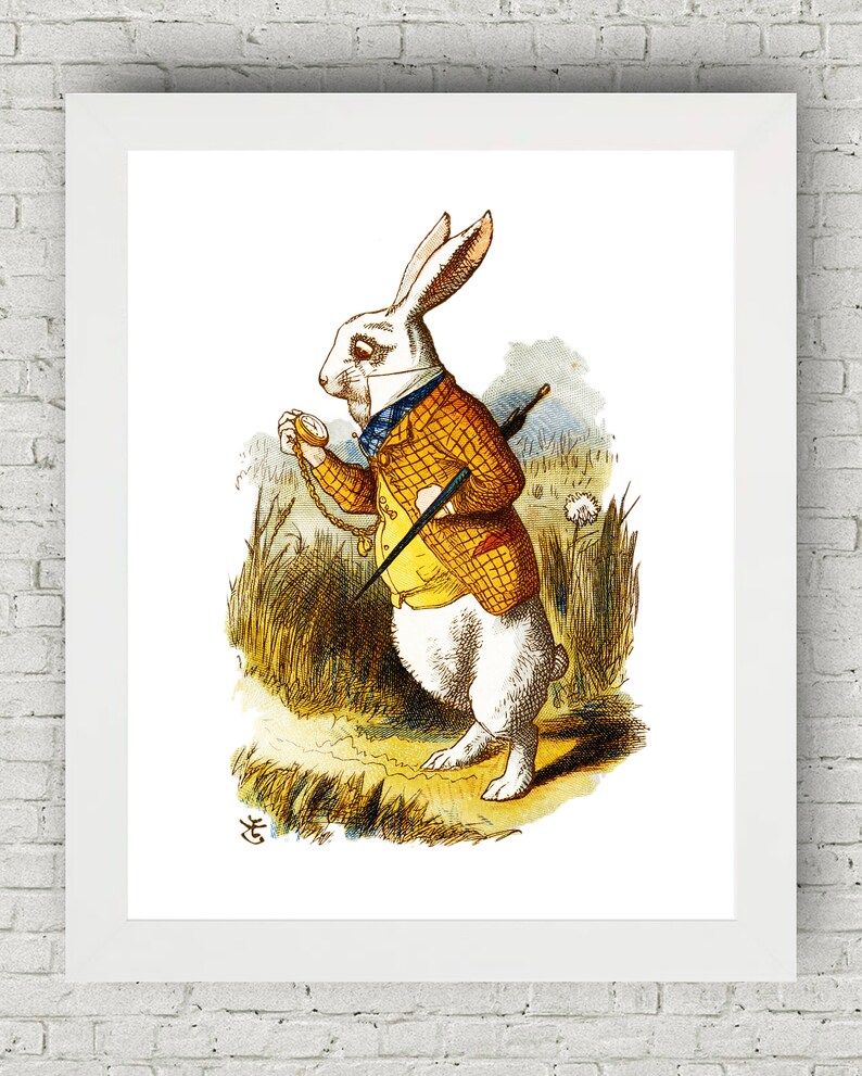 The White Rabbit I'm Late Alice in Wonderland - Etsy