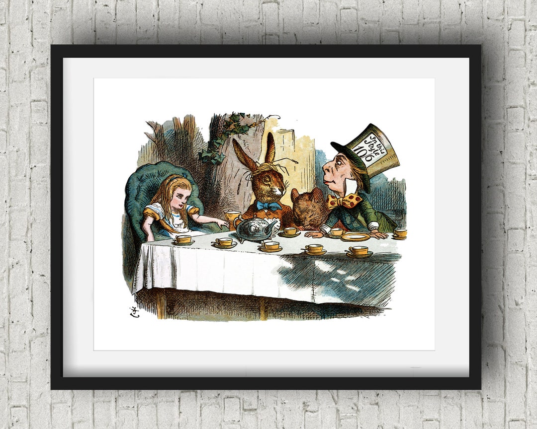 Mad Hatter Tea Party, Alice in Wonderland Decor Digital Download Gift ...