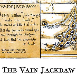 Aesop Fables Vain Jackdaw Greek Tale Myth Baby Room - Etsy
