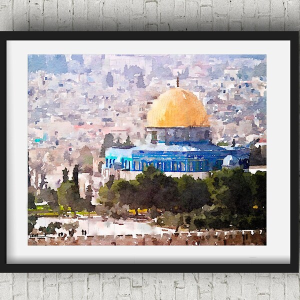 Jerusalem Dome of the Rock Poster - Etsy