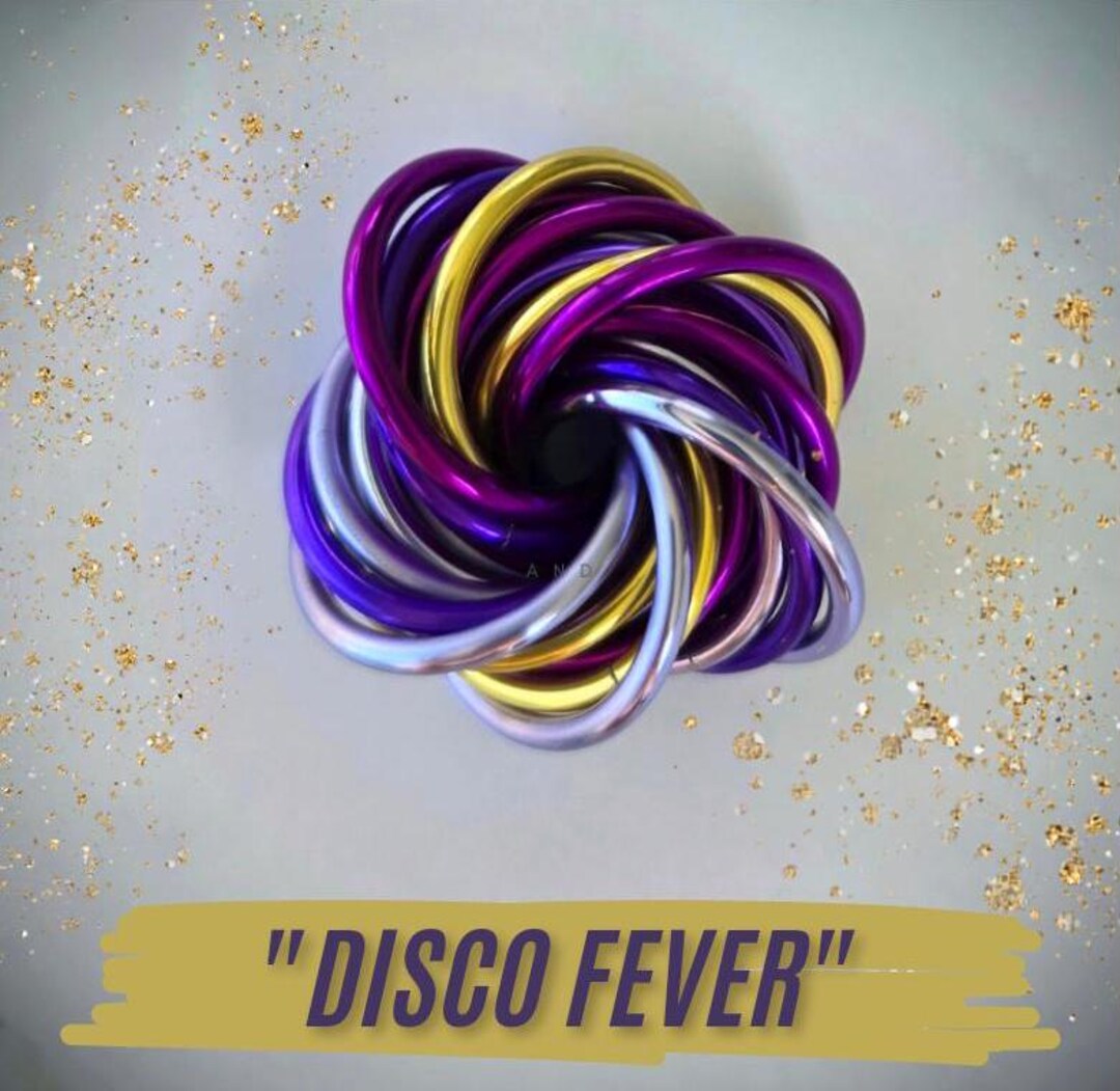Disco Theme Chainmail Fidget, Unique Gift Idea Mobius Ball Fidget Toy ...