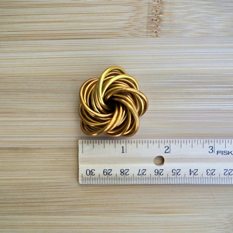 Amber Gold Aluminum Mobius Ball Fidget: Desk Toy Handmade - Etsy