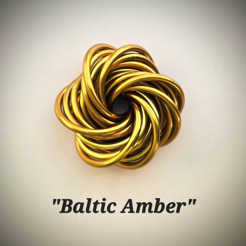 Amber Gold Aluminum Mobius Ball Fidget: Desk Toy Handmade - Etsy