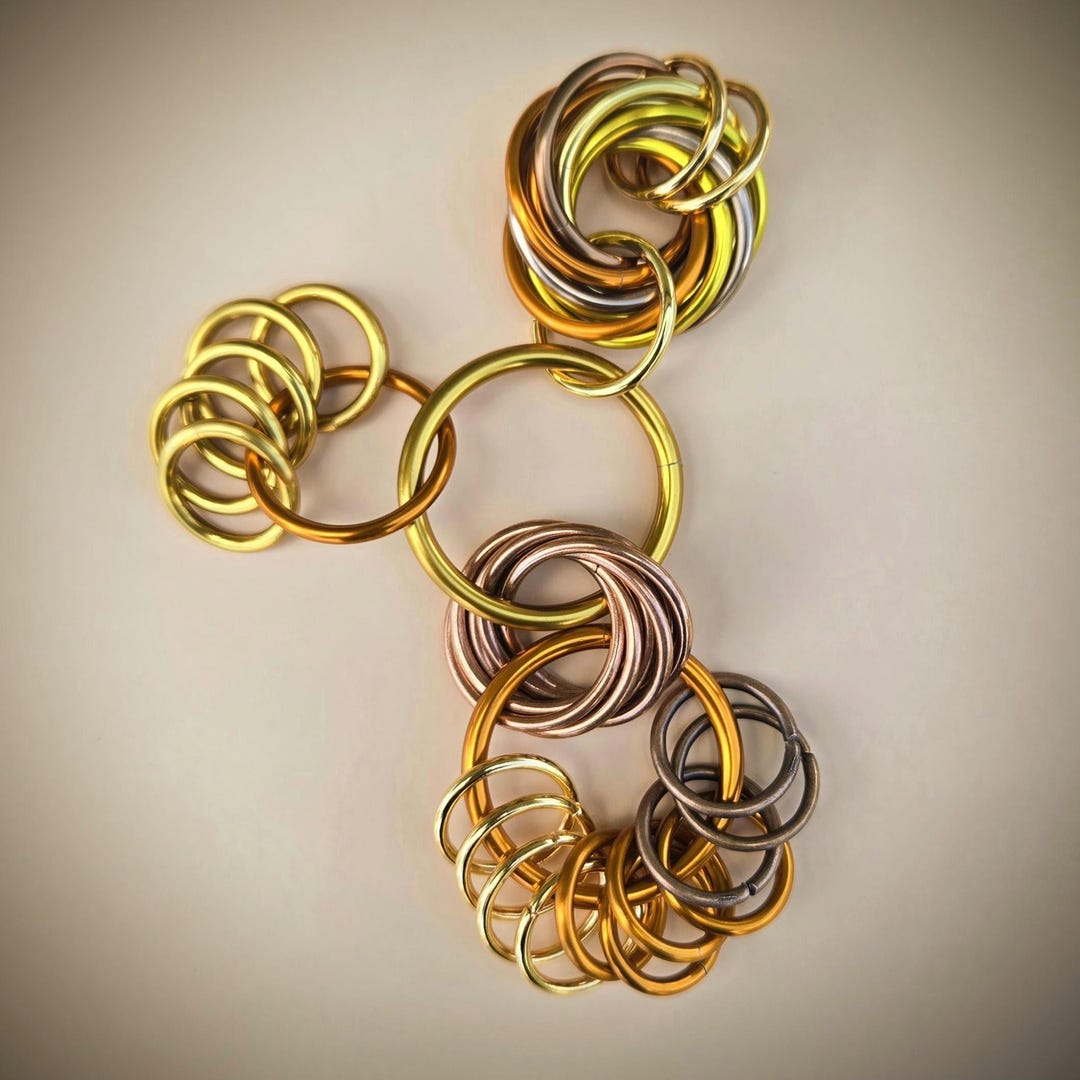 Amber Color Chainmail Fidget Toy: Copper Mobius Ball - Anxiety Relief ...