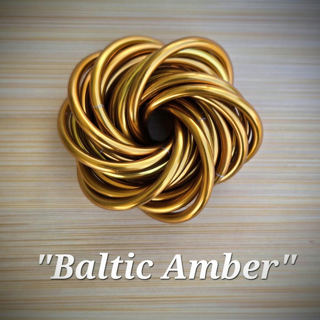 Amber Gold Aluminum Mobius Ball Fidget: Desk Toy Handmade - Etsy