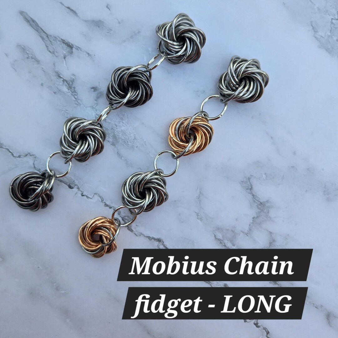 Weighted Unique Fidget Toy, Chainmail Mobius Ball Toy, Chain Type ...