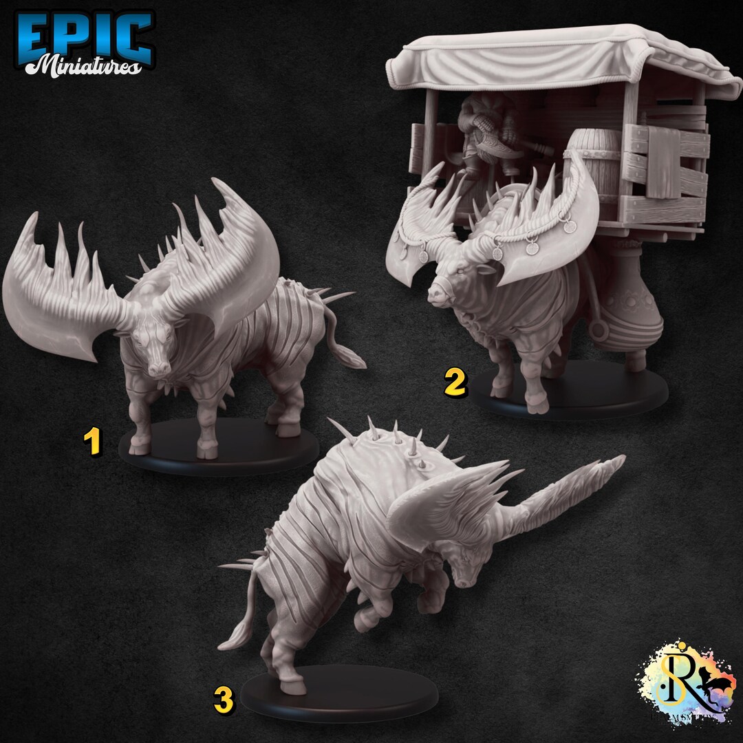 Epic Bull large Premium Dnd Minis High Quality Resin EPIC 28mm Aurochs ...