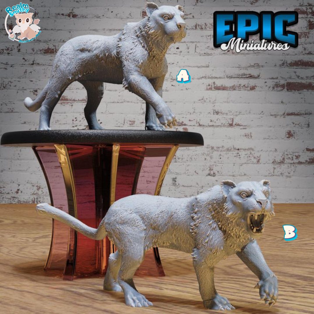 Tiger large Premium Dnd Miniatures High Quality Resin Druid, Lion ...