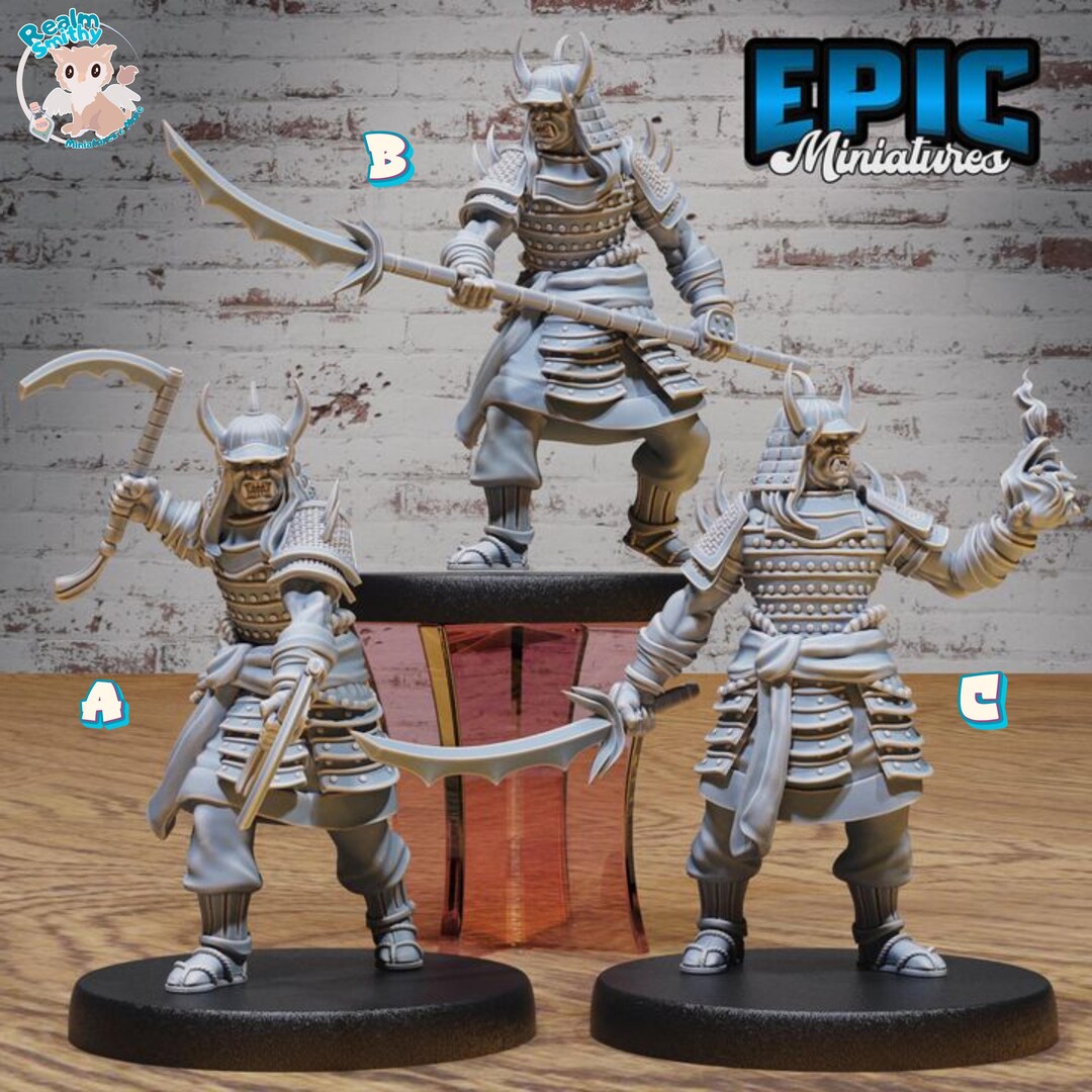 Oni Samurai (medium) | Premium Dnd Minis High Quality Resin | Male ...