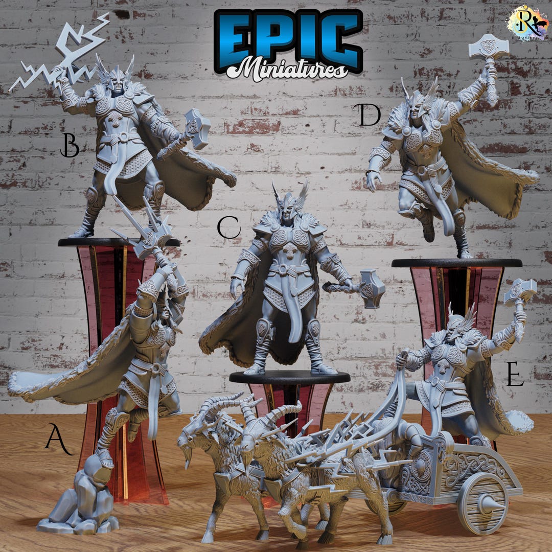 Thor Avatar large Premium Dnd Miniatures High Quality Resin D&D RPG ...