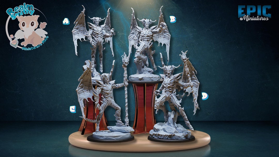 Devil Lord Bundle Premium Dnd Minis With High Quality Resin Fantasy ...