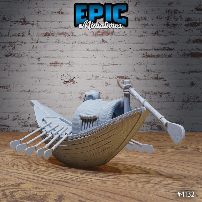 UN/PAINTED Ancient Egyptian River Boats Miniature Premium Dnd Minis ...